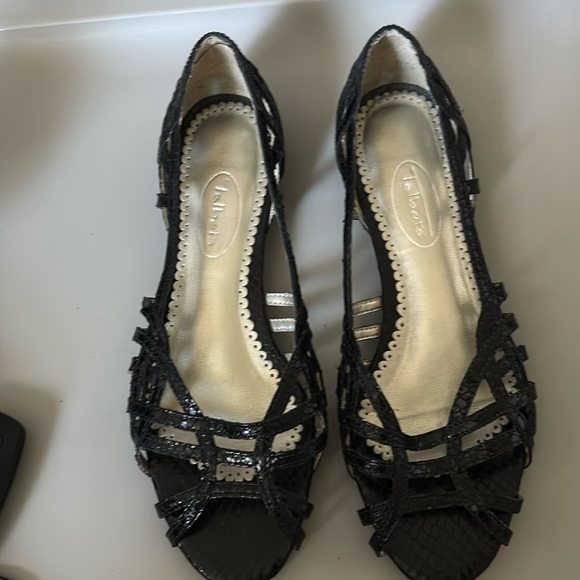 Talbots | Shoes | Talbots Song 3 Strappy Snake Print Strappy Flats ...